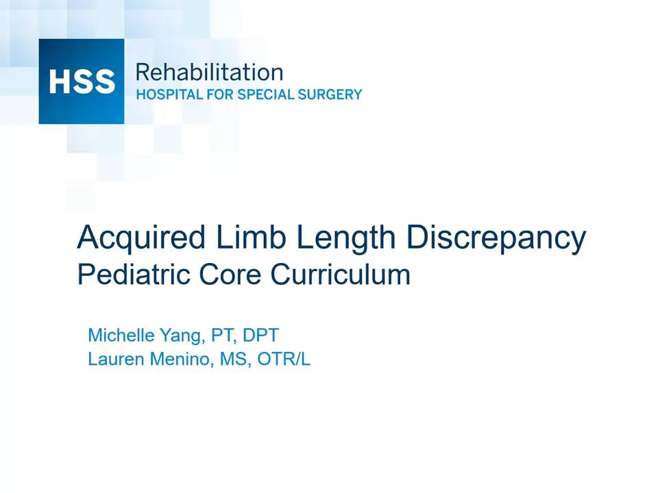 Acquired Limb Length Discrepancy