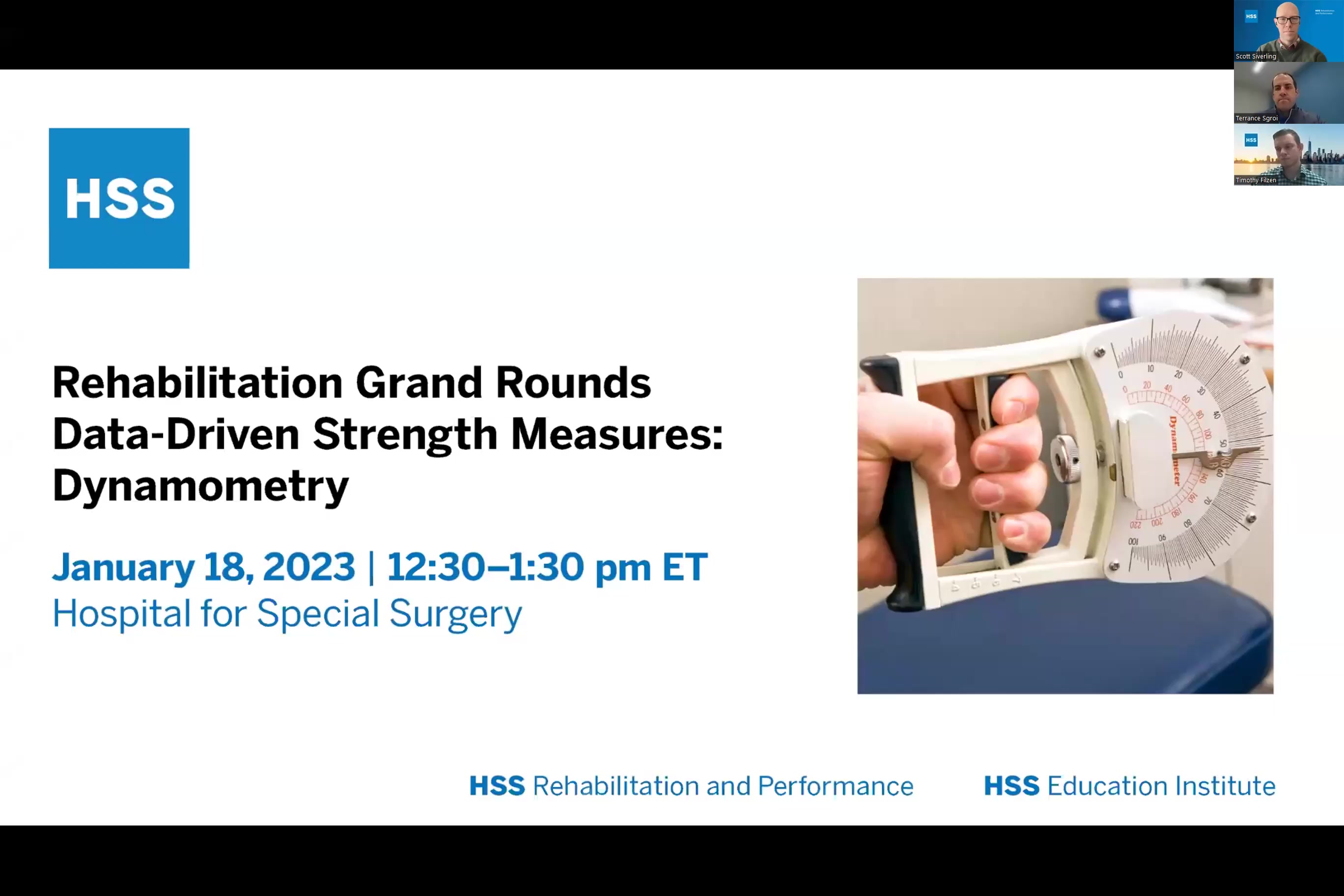 01/18/23 Rehabilitation Grand Rounds: Data-Driven Strength Measures: Dynamometry